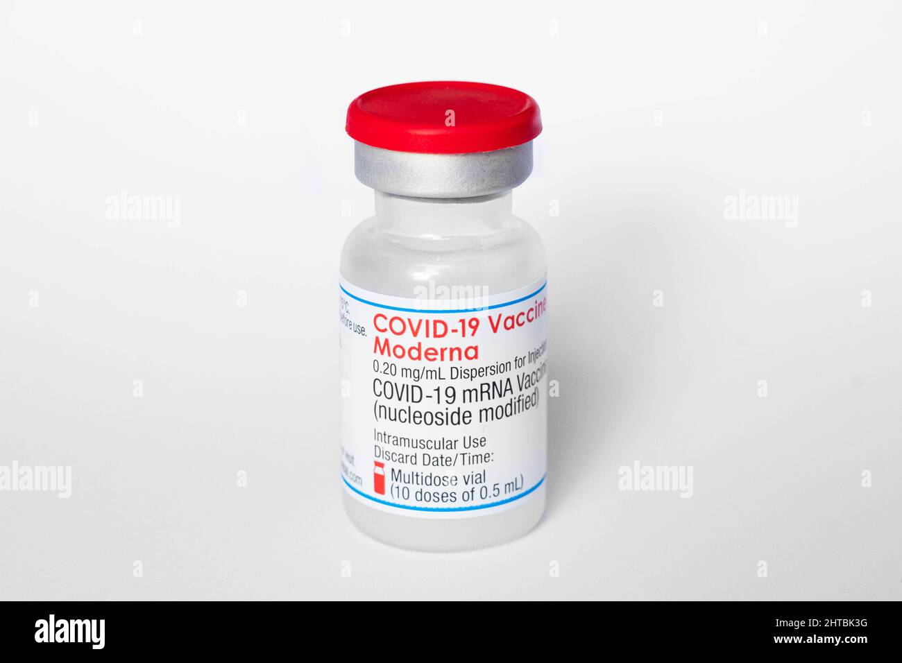 Berlin, Germany - February, 2022: Covid-19 mRNA Vaccine bottles by ...