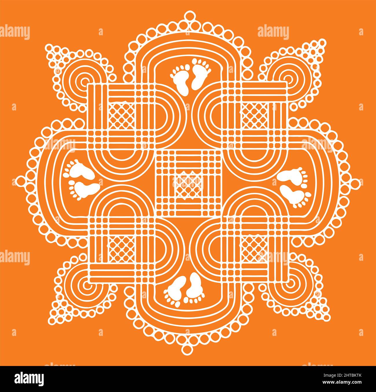 Drawing or sketch of colorful Mandala or Rangoli outline editable ...