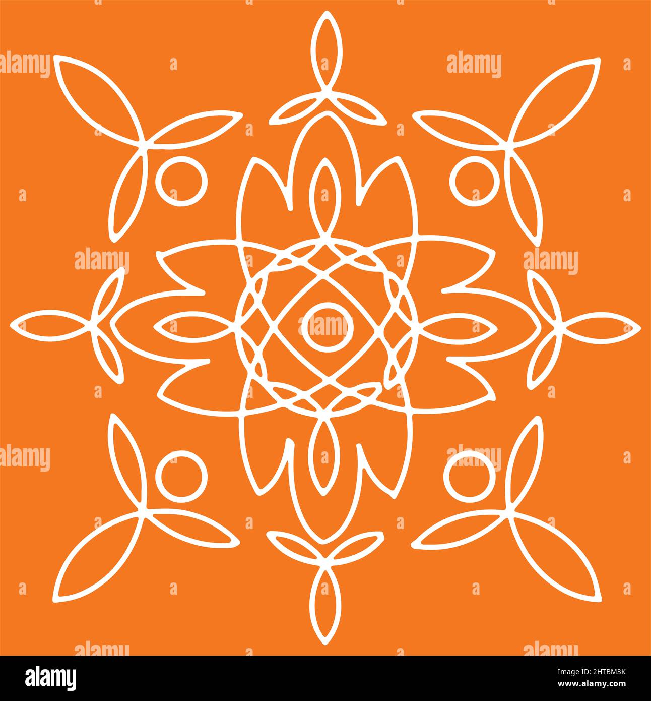 Drawing or sketch of colorful Mandala or Rangoli outline editable ...