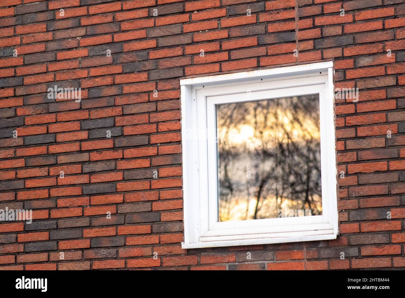 View of a small window on a brick wall of a building Stock Photo - Alamy