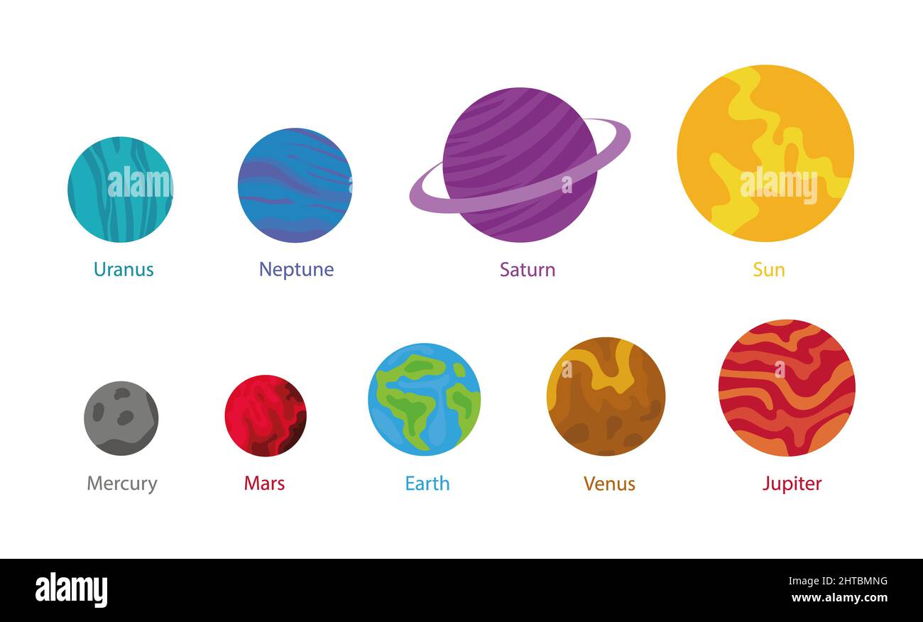 Collection of planets Stock Photo - Alamy