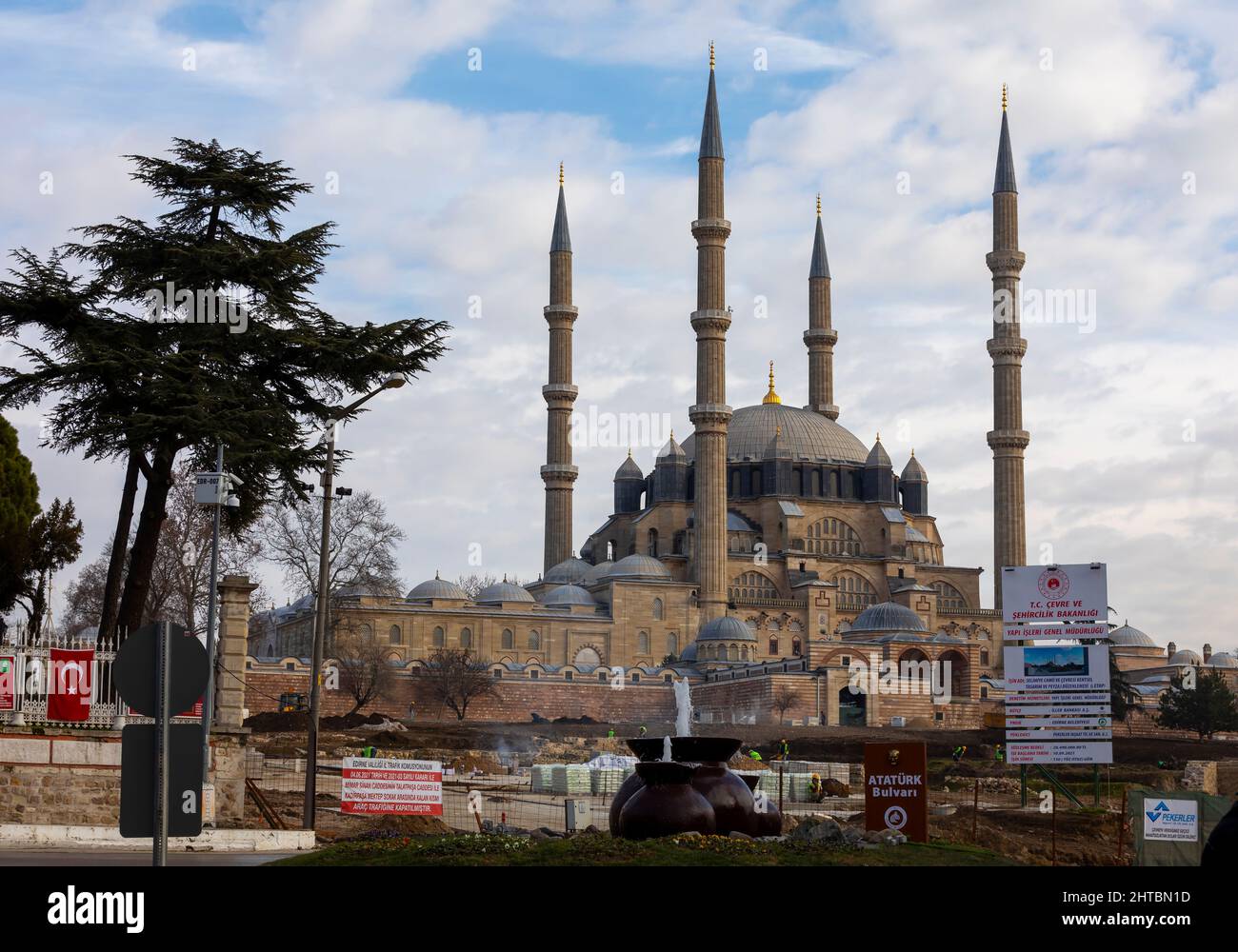 Selimiye Mosque exterior view in Edirne City of Turkey. Edirne was ...