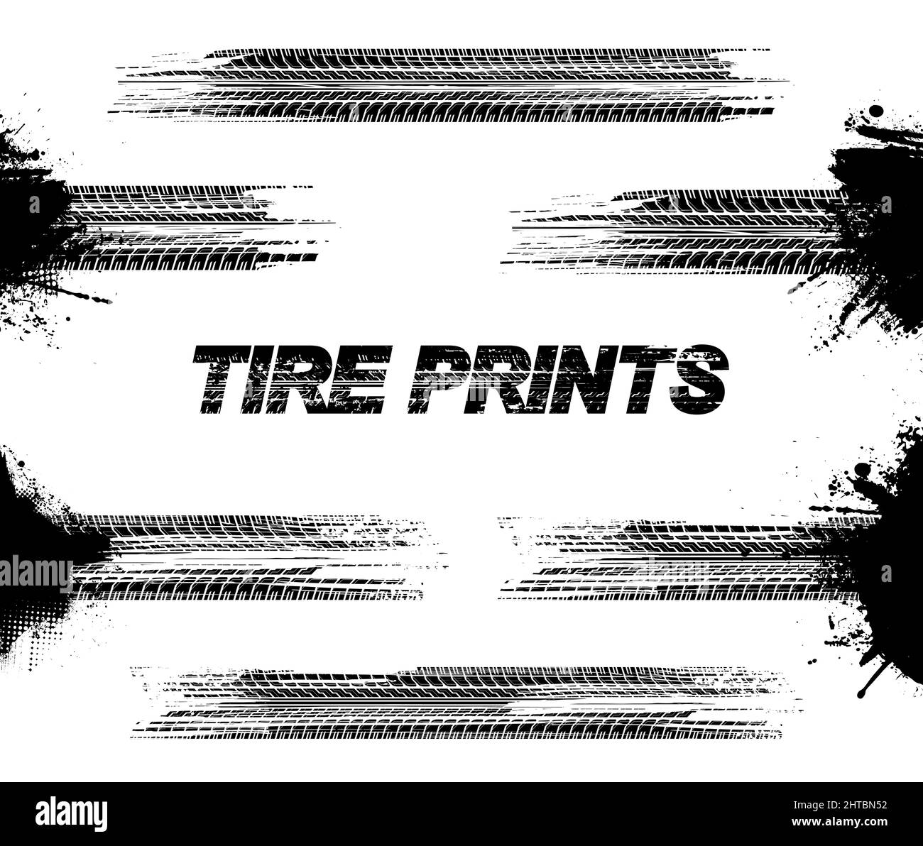 Detailed tire tread texture. Dirty grunge style Stock Vector Image ...