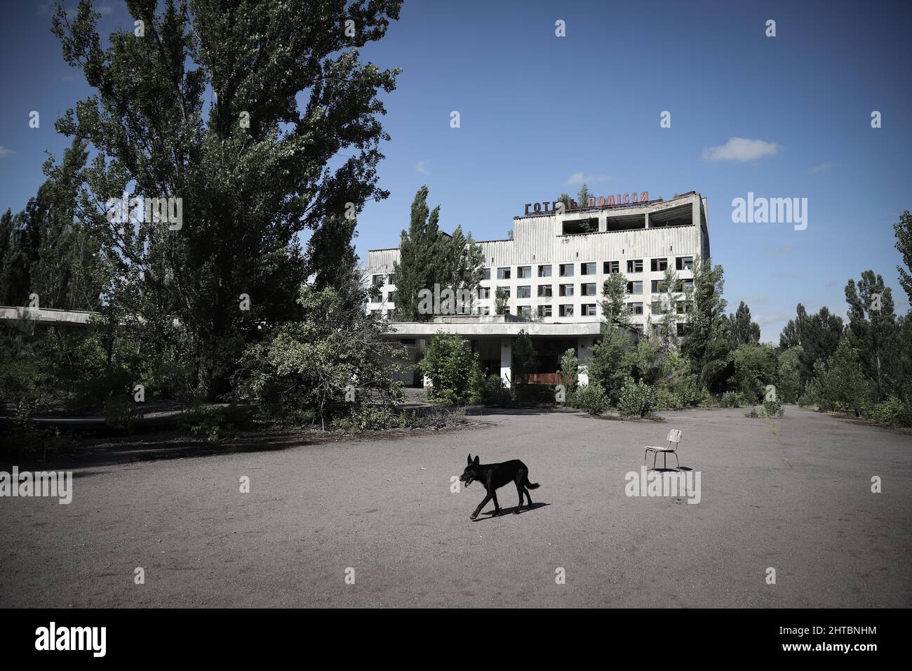 Hotel Building in Pripyat Town in Chernobyl Exclusion Zone, Chernobyl ...