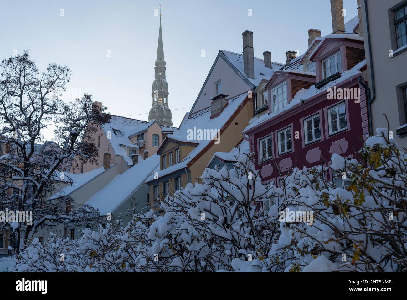 Riga old buildings tower hi-res stock photography and images - Alamy