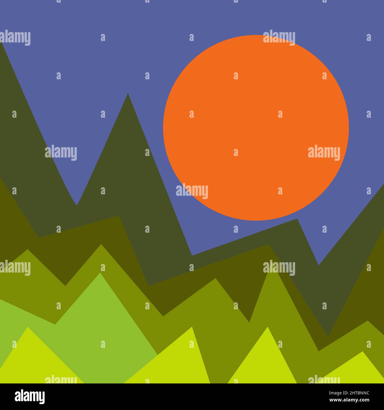 Geometric landscape with eco nature environment. Vector Stock Vector ...