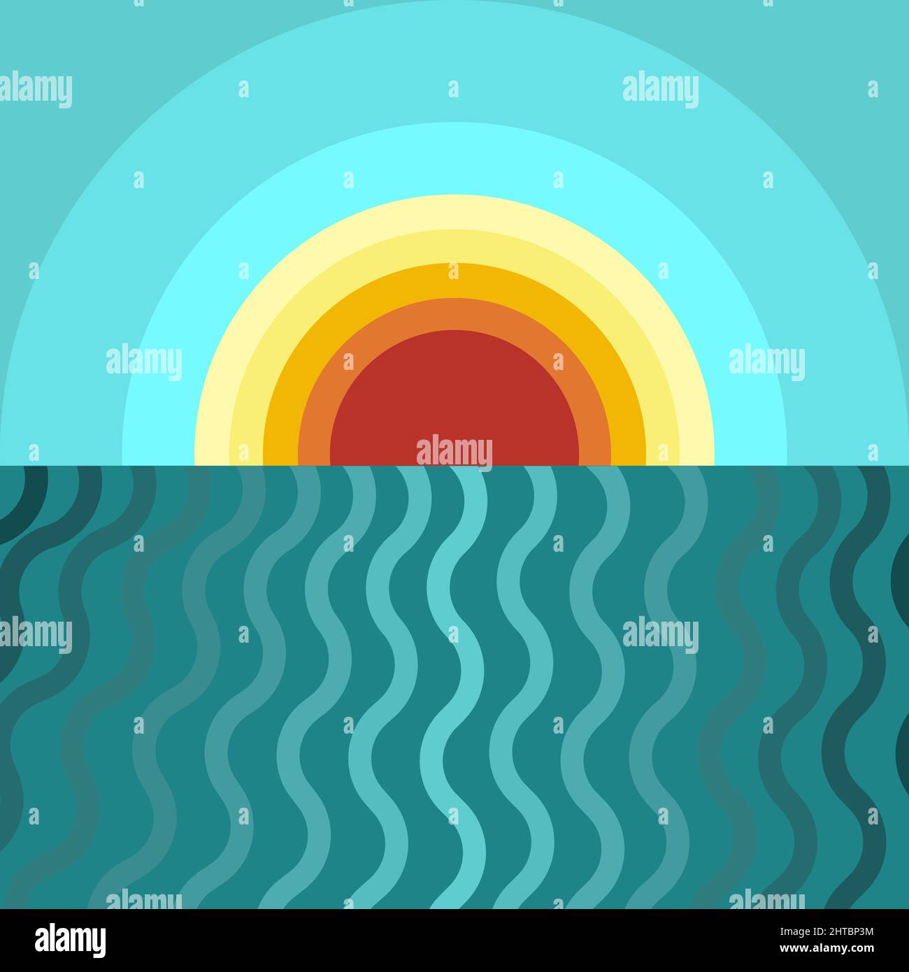 Geometric landscape with eco nature environment. Vector Stock Vector ...