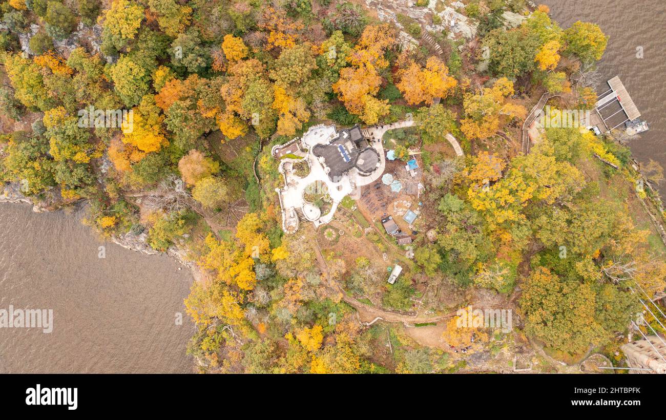 Top view of the old Bannerman's Castle in Dutchess County, New York ...