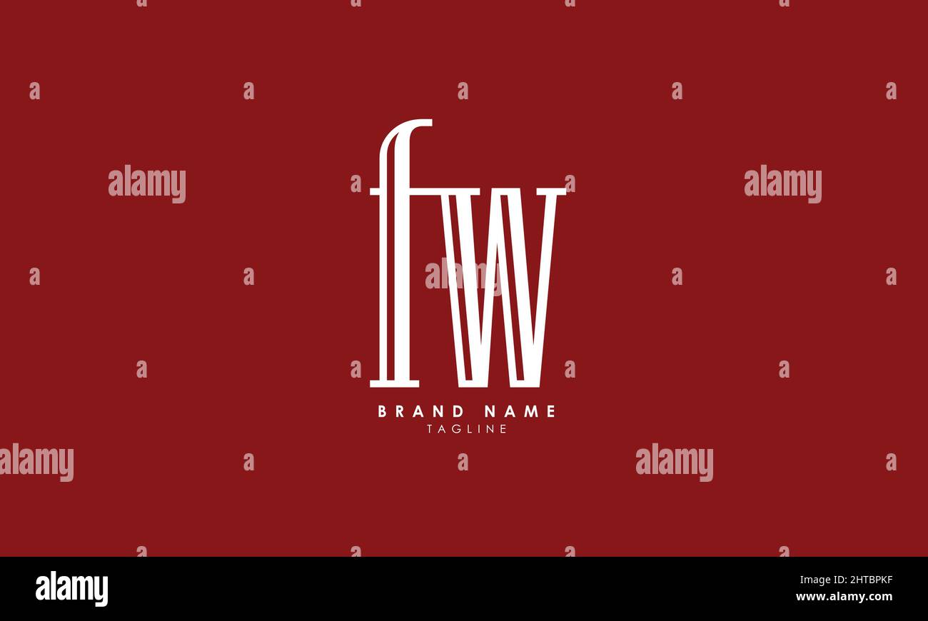 Alphabet wf icon hi-res stock photography and images - Alamy