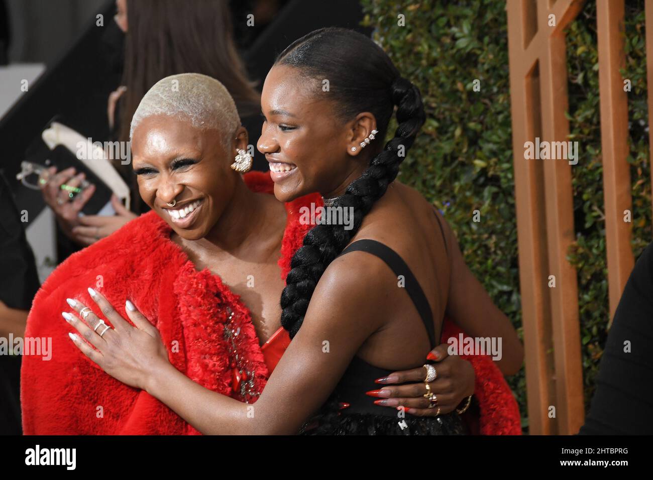 Los Angeles, USA. 27th Feb, 2022. Cynthia Erivo and Demi Singleton ...