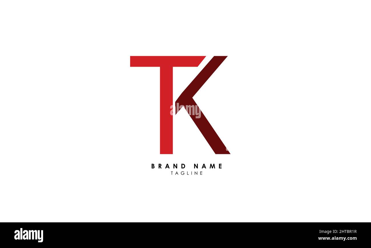 Alphabet letters Initials Monogram logo TK, KT, T and K Stock Vector ...