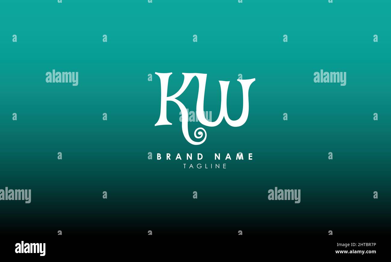 Kw letters Stock Vector Images - Alamy
