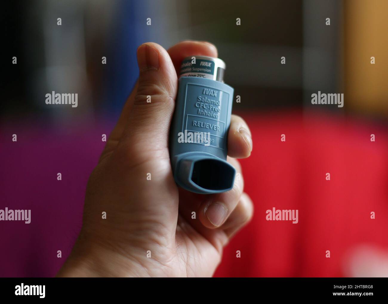 File photo dated 07/01/15 of a person holding an Ivax Reliever inhaler ...
