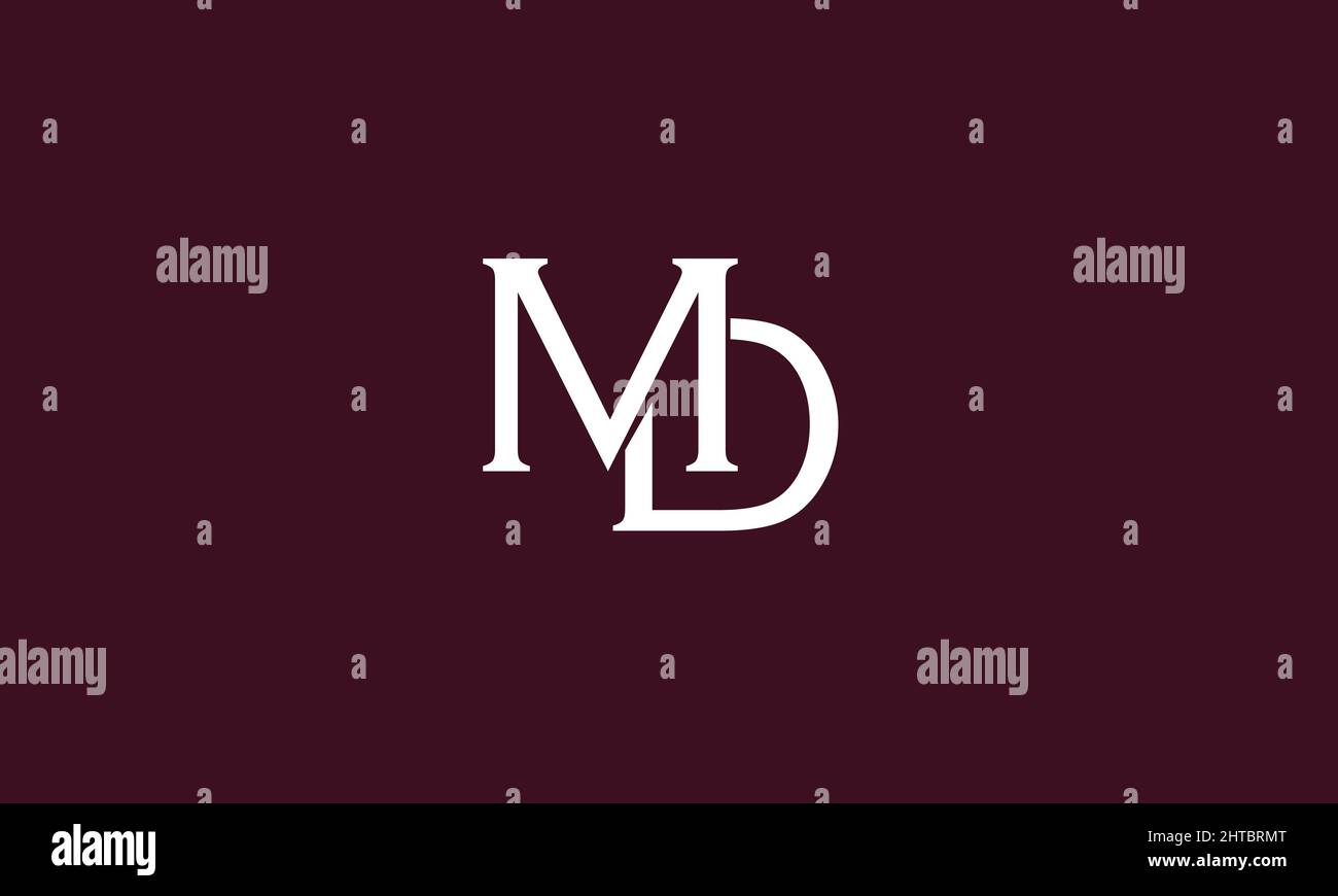 Alphabet letters Initials Monogram logo MD, DM, M and D Stock Vector ...