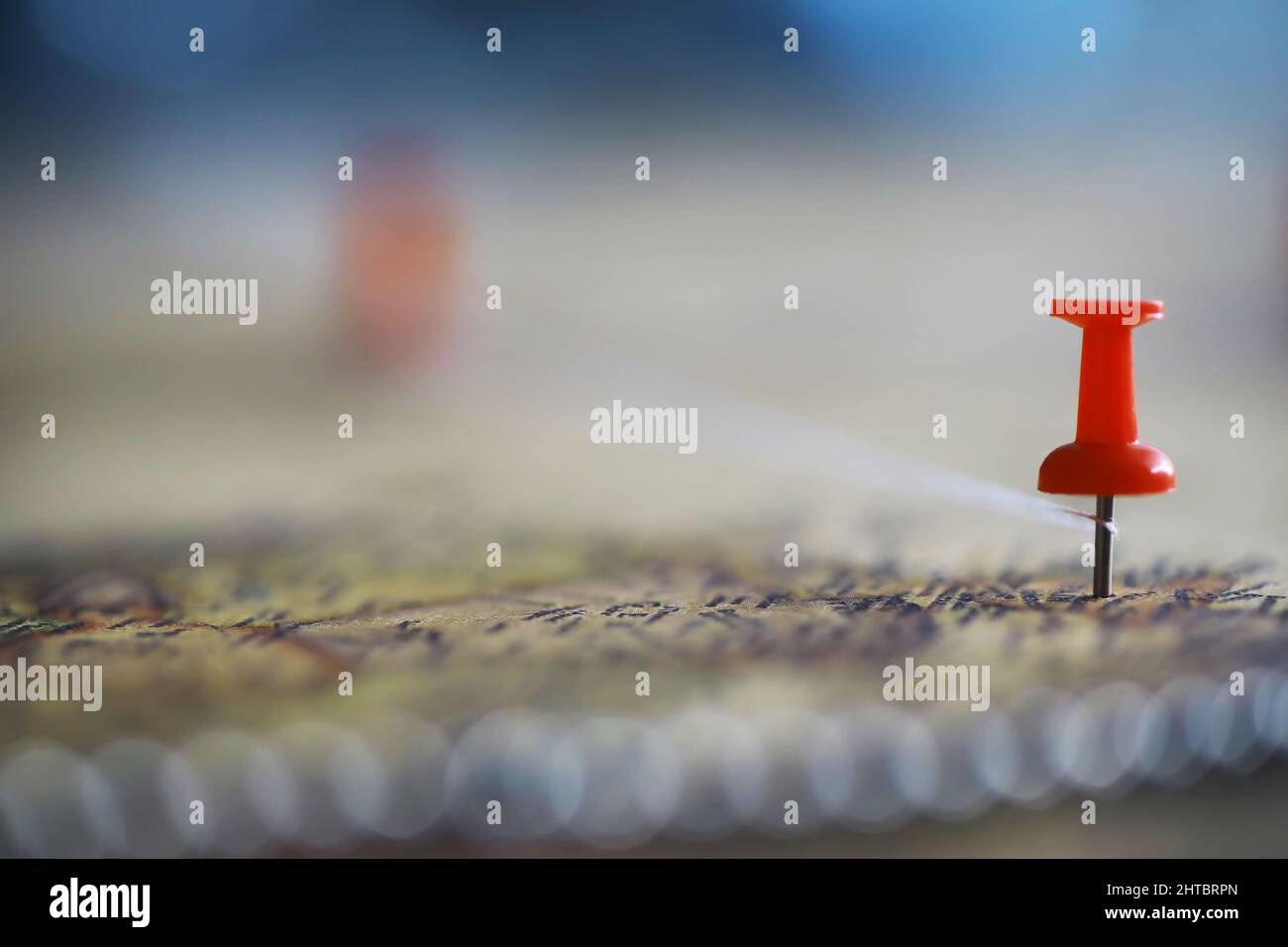 Travel concept. Map and needle with a marked place. Compass point on ...