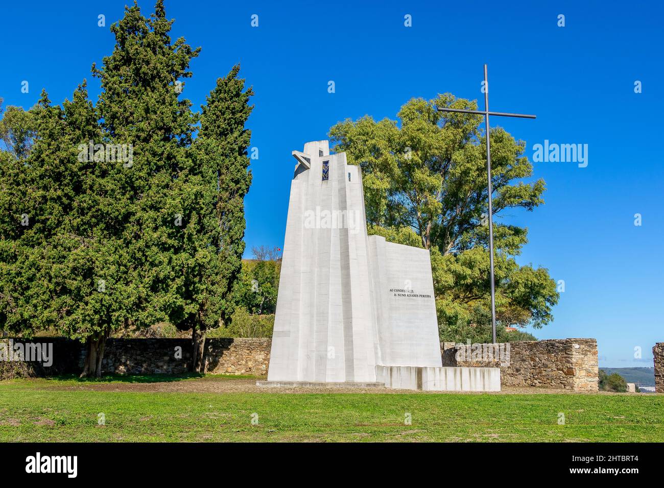 Closeup of a Monument in the castle of Abrantes, Portugal Stock Photo ...