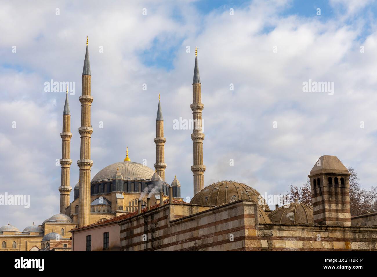 Selimiye Mosque exterior view in Edirne City of Turkey. Edirne was ...