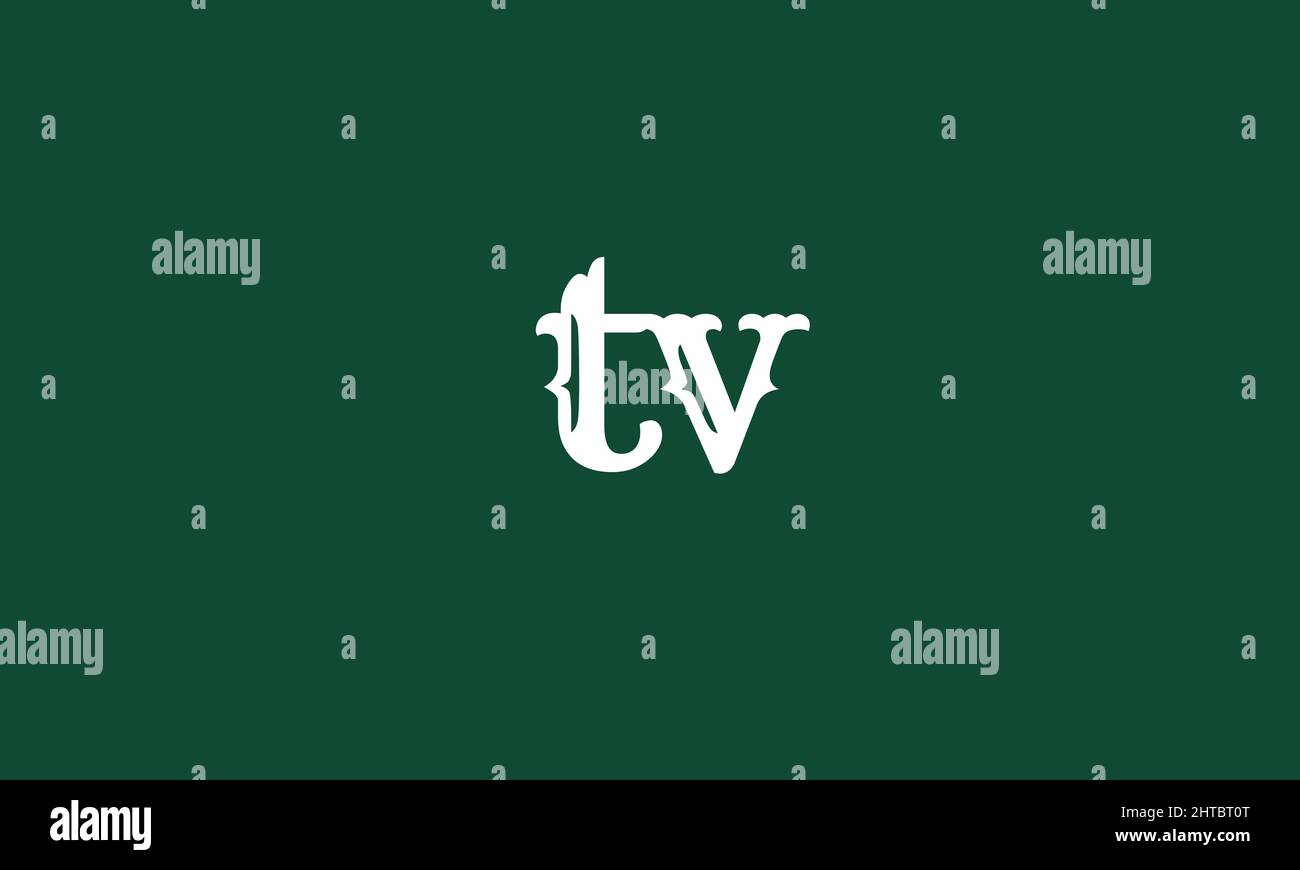 Alphabet letters Initials Monogram logo TV, VT, T and V Stock Vector ...