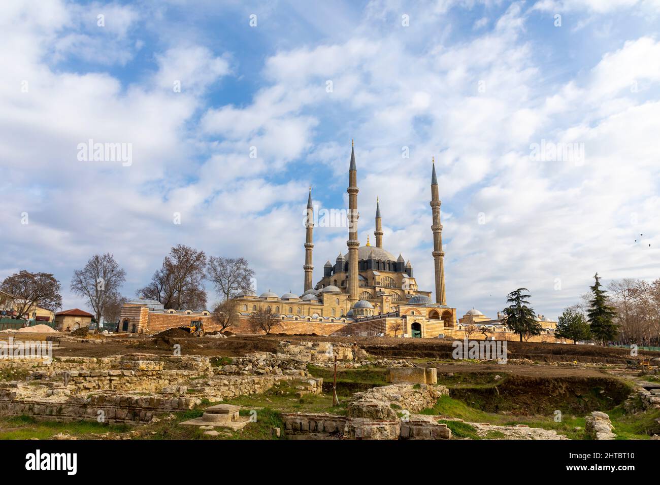 Selimiye Mosque exterior view in Edirne City of Turkey. Edirne was ...