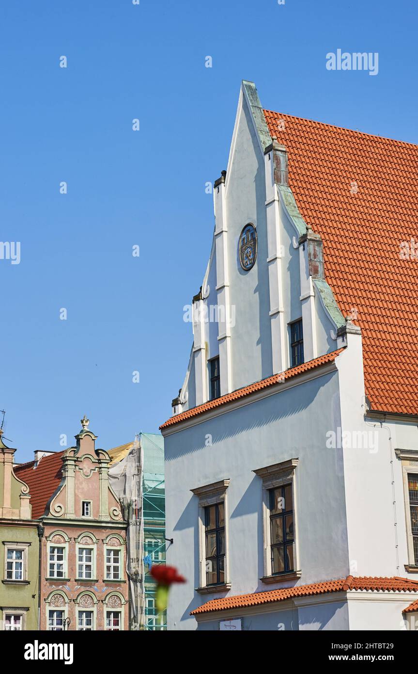 Top of the Adam Mickiewicz university building in Poznan, Poland Stock ...