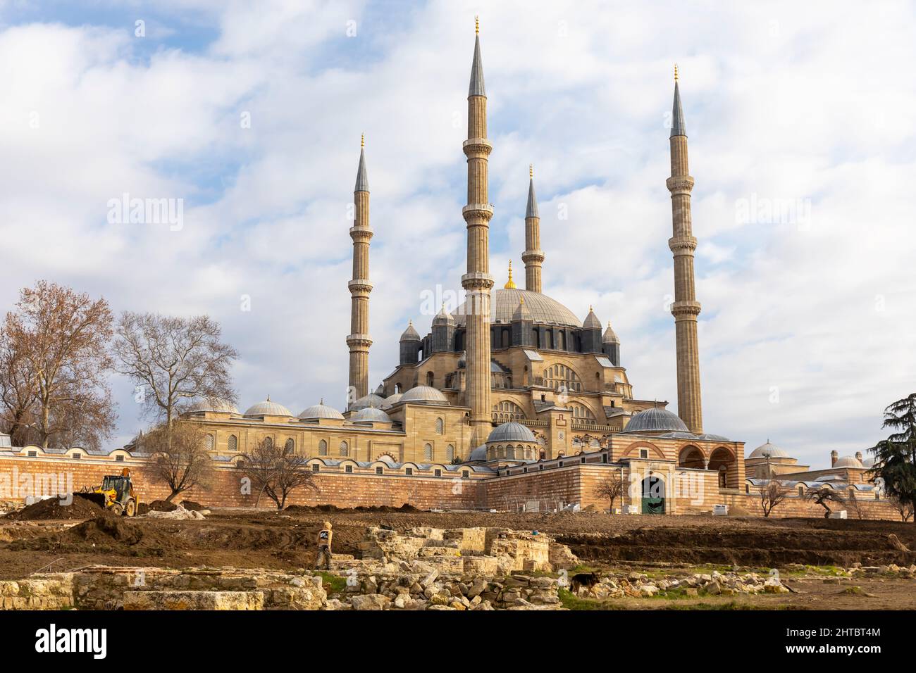 Selimiye Mosque exterior view in Edirne City of Turkey. Edirne was ...