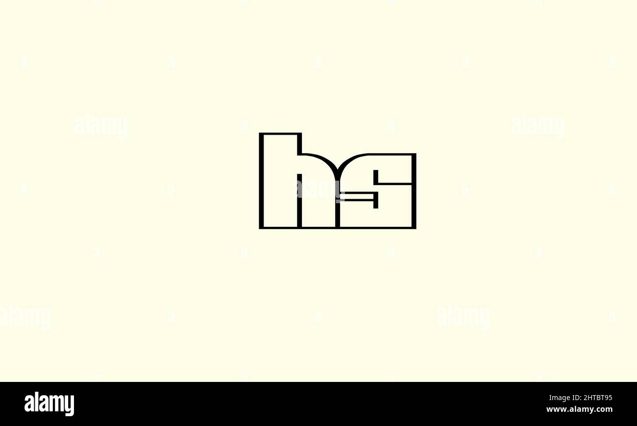 Alphabet letters Initials Monogram logo HS, SH, S and H Stock Vector ...