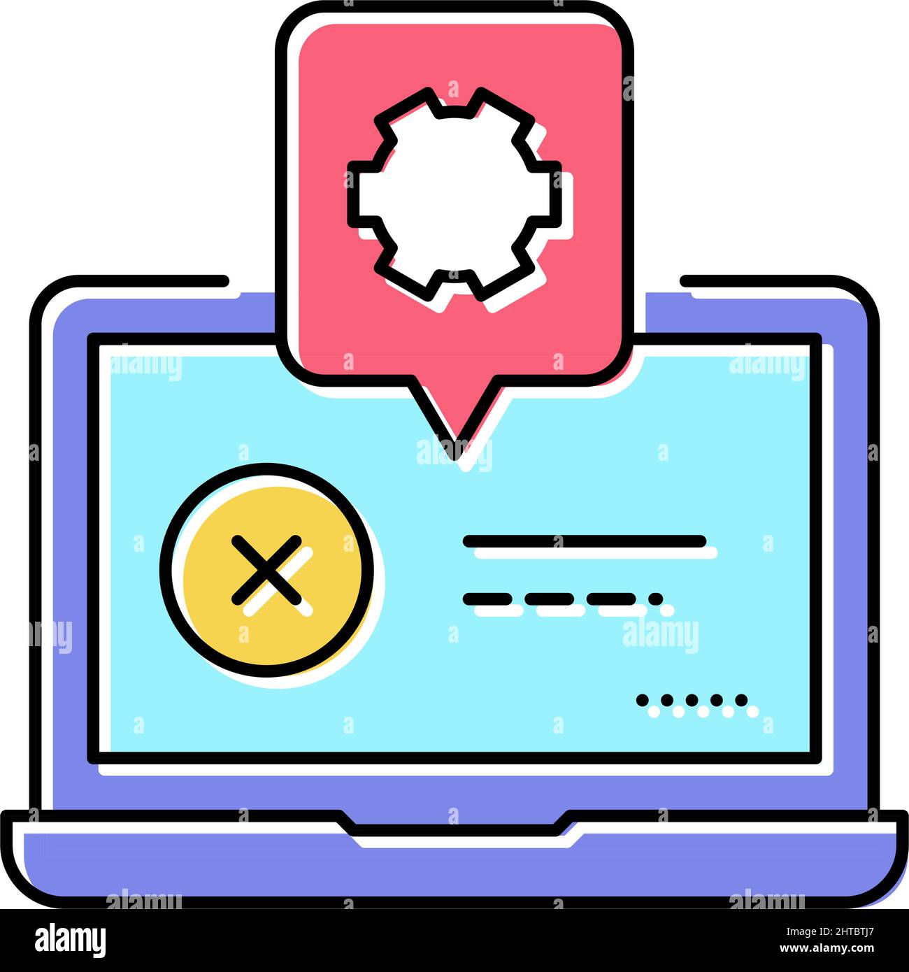 laptop repair color icon vector illustration Stock Vector Image & Art ...
