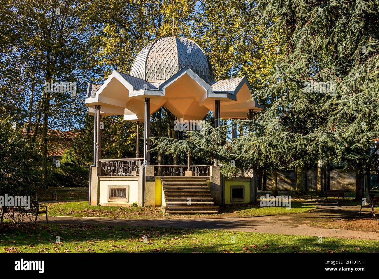Beautiful view of a pavilion in the bosom of nature Stock Photo - Alamy