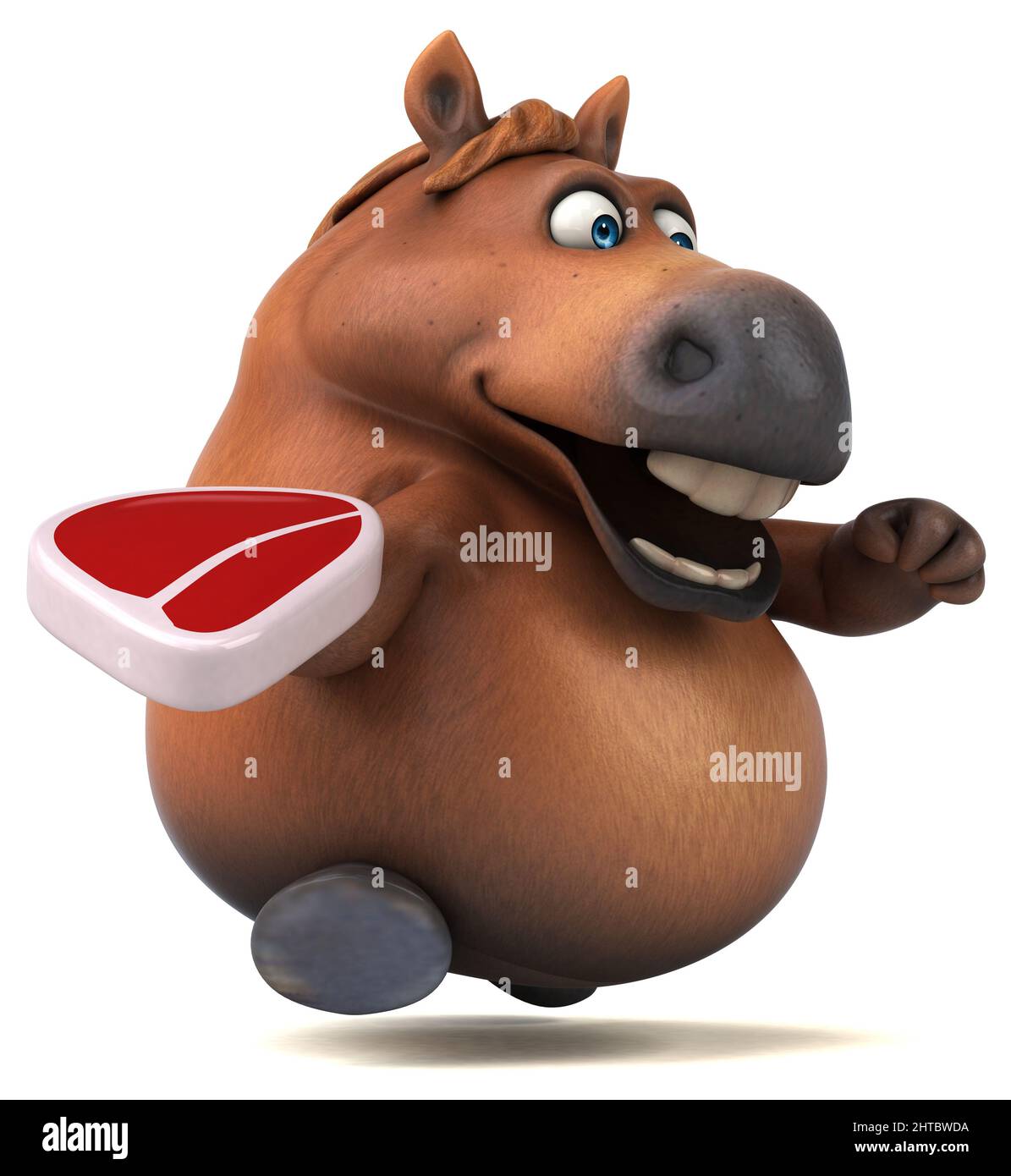 Fun horse - 3D Illustration Stock Photo - Alamy
