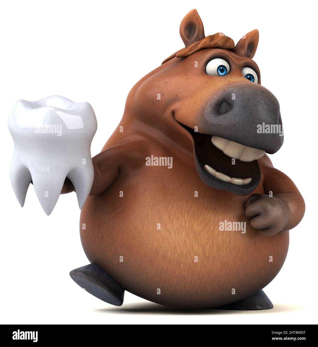 Fun horse - 3D Illustration Stock Photo - Alamy