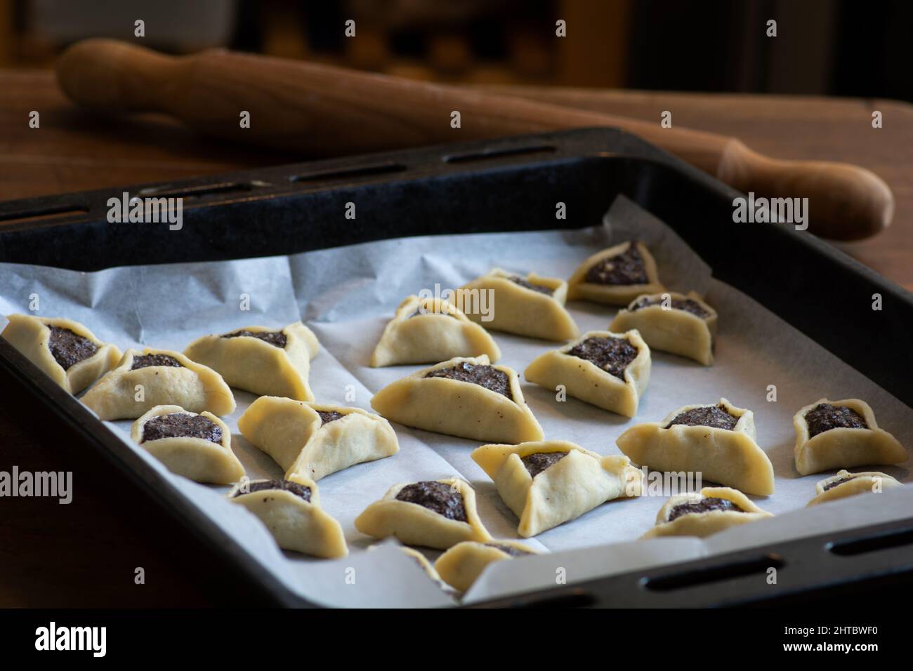 Many prebaked "Haman pockets", also known as Hamantashen, an Ashkenazi ...