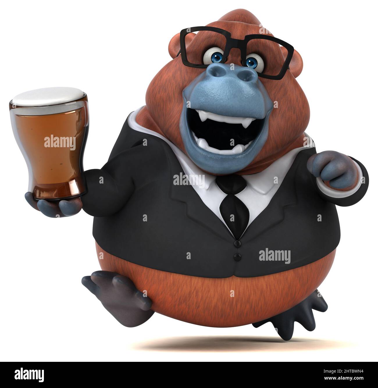 Fun Orang Outan - 3D Illustration Stock Photo - Alamy