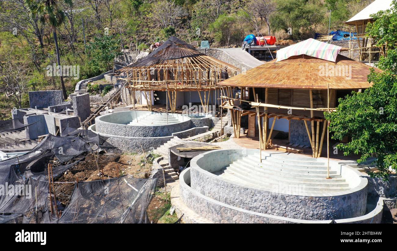 construction site, house under construction, villa renovation ...