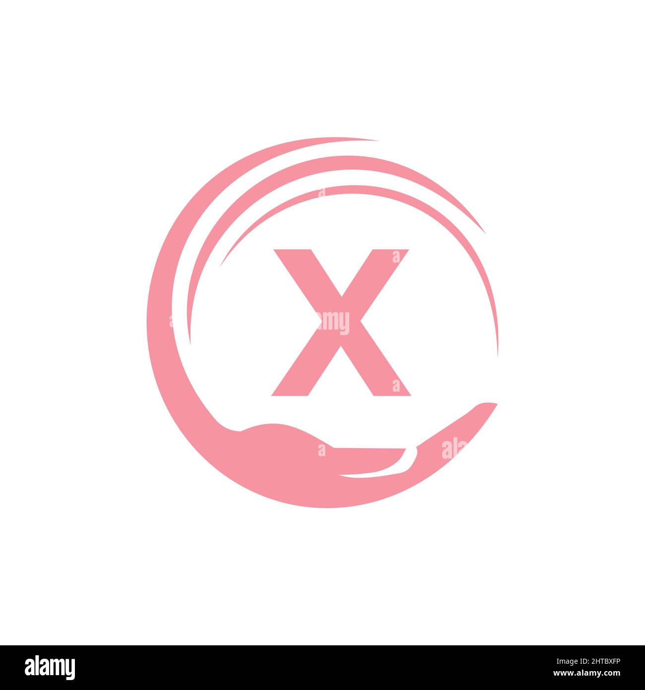 Charity Logo Template On Letter X. Initial Unity Foundation Human Logo ...