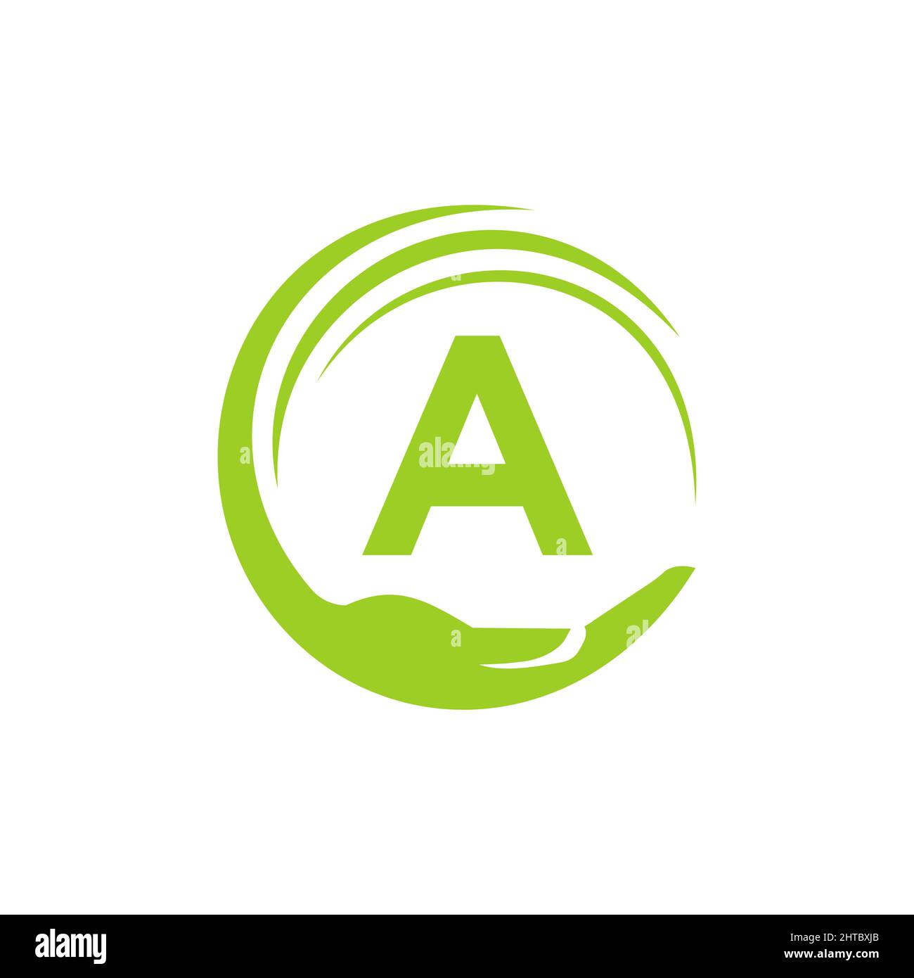 Charity Logo Template On Letter A. Initial Unity Foundation Human Logo ...