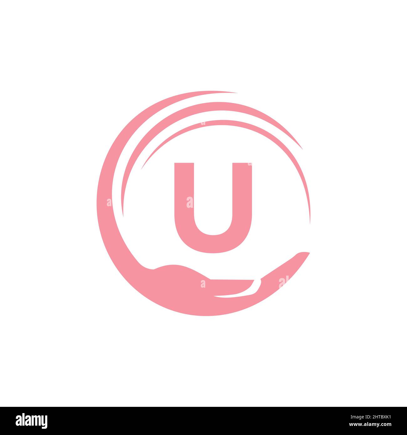 Charity Logo Template On Letter U. Initial Unity Foundation Human Logo ...