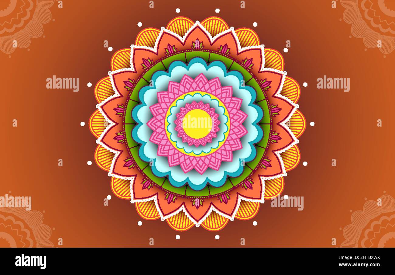 Beautiful mandala background template illustration Stock Vector Image ...