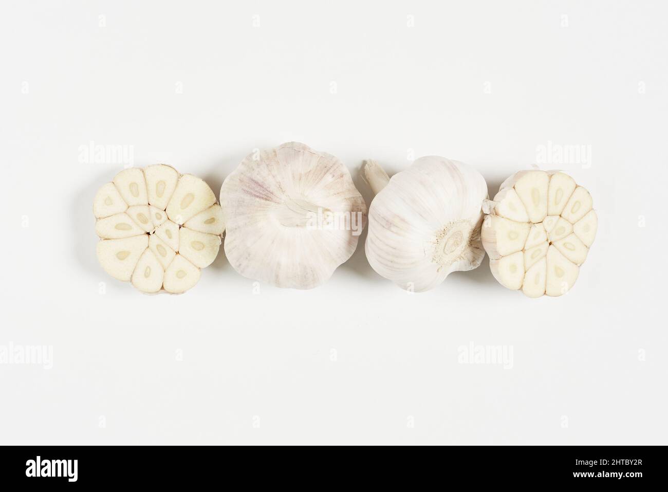 Garlic isolated on a white background with copy space Stock Photo - Alamy