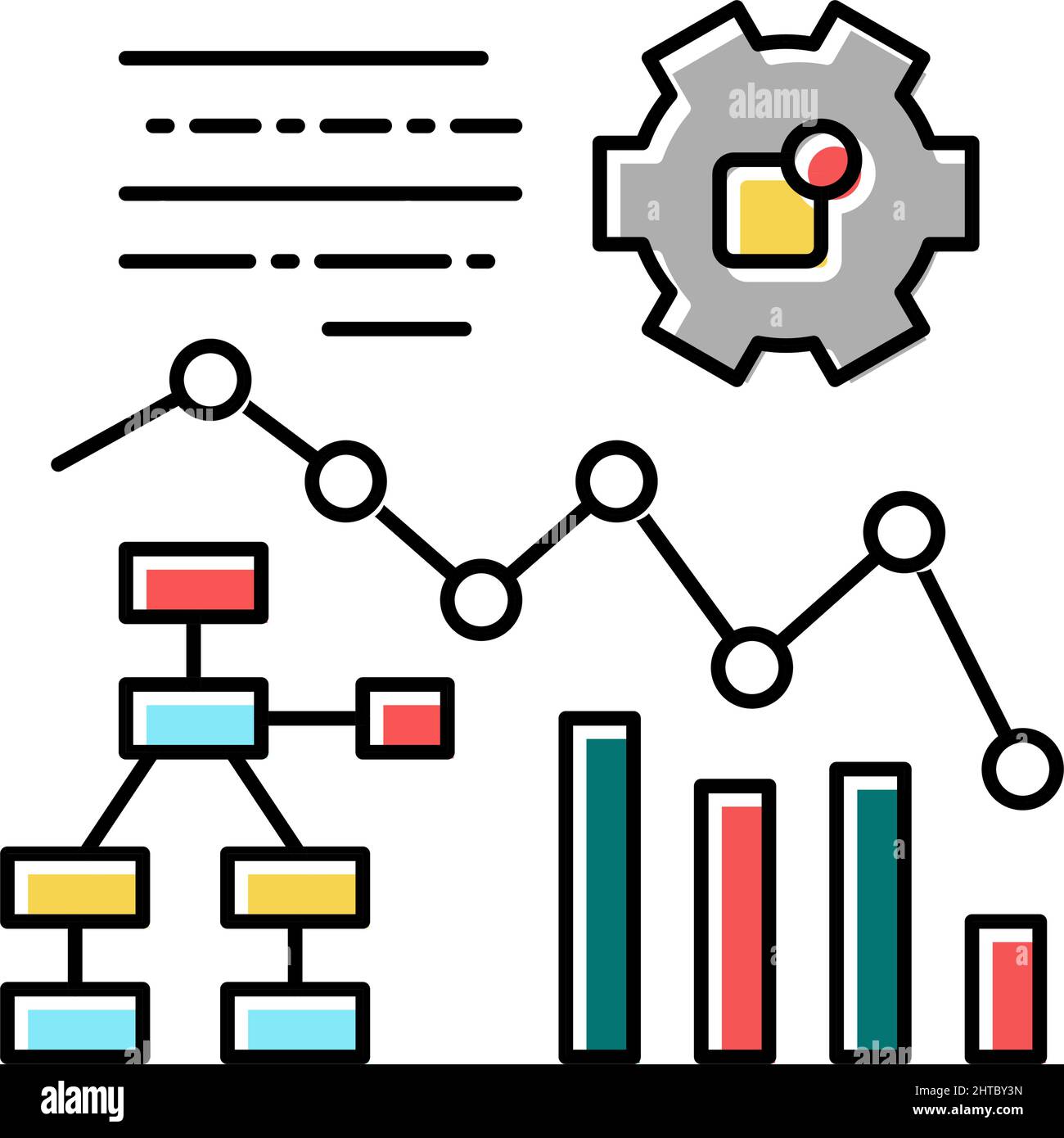 planning strategy erp color icon vector illustration Stock Vector Image ...