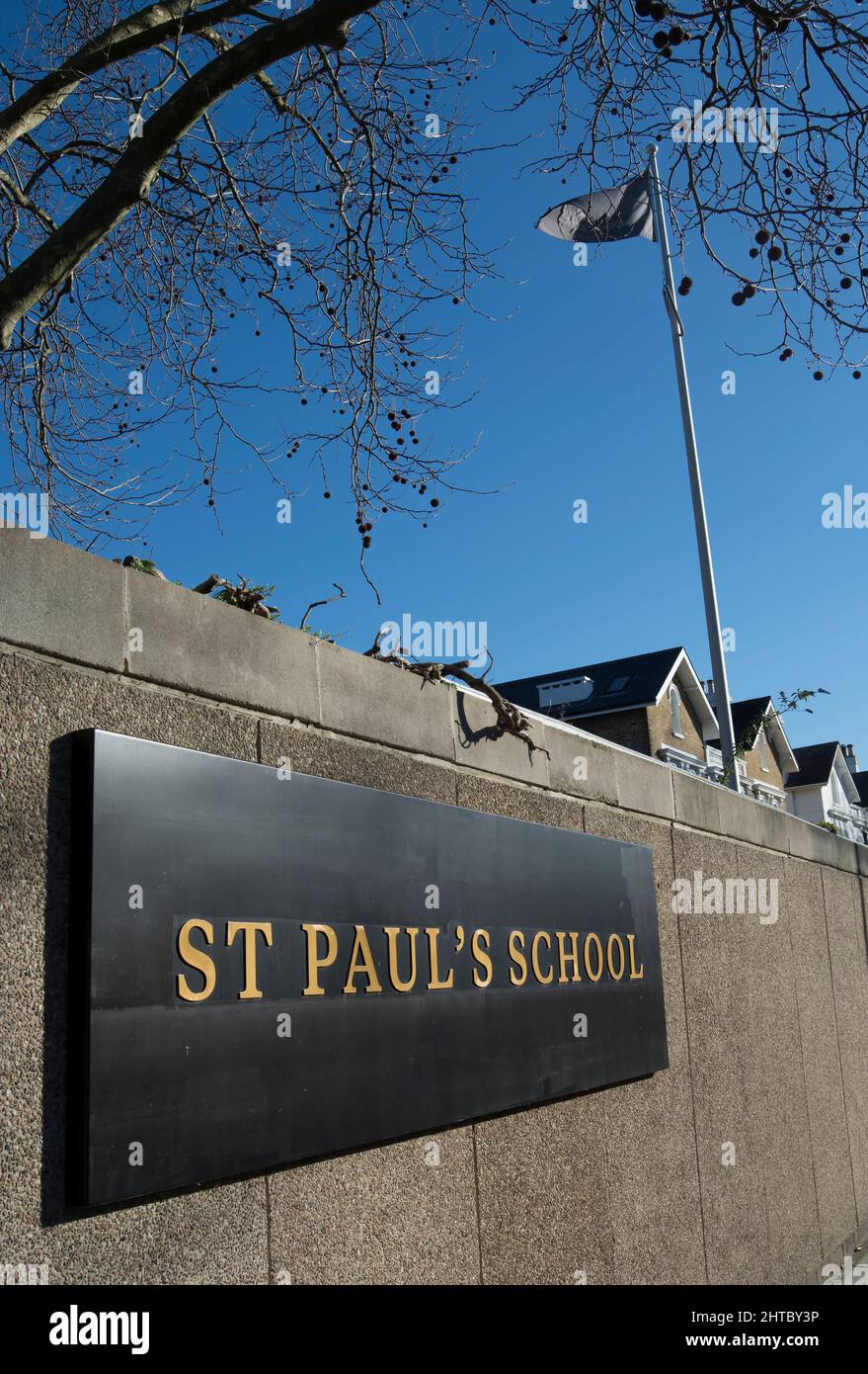 wall sign for st pauls school, barnes, london, england Stock Photo - Alamy