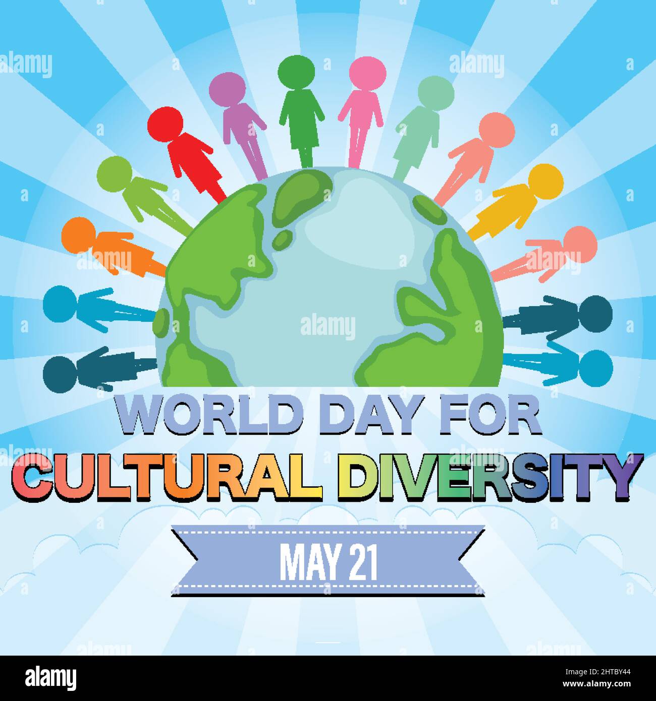 The World Day for Cultural Diversity Banner Design illustration Stock ...
