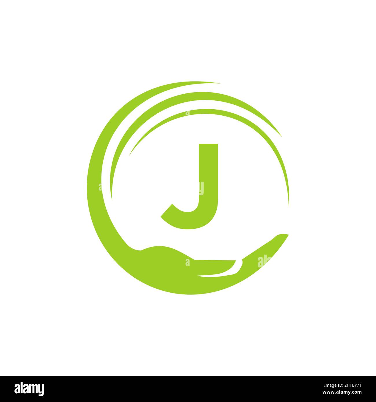 Charity Logo Template On Letter J. Initial Unity Foundation Human Logo ...