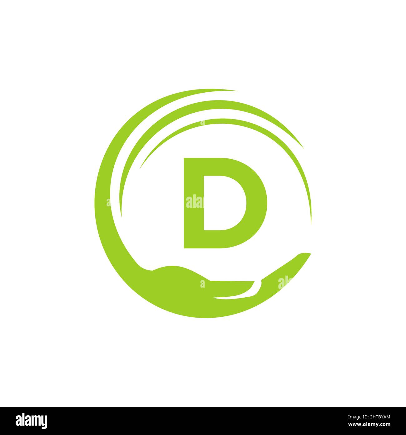 Charity Logo Template On Letter D. Initial Unity Foundation Human Logo ...