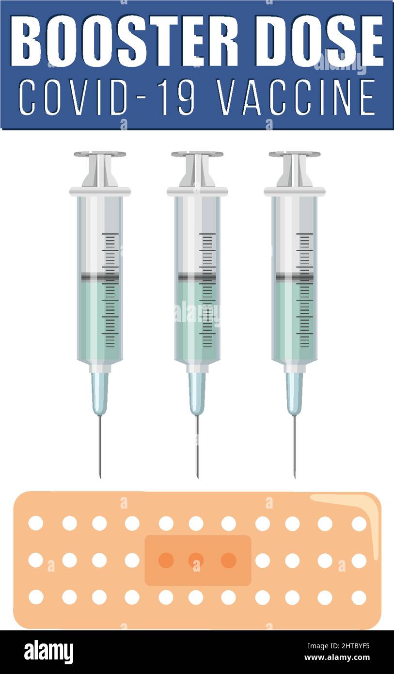 Booster shorts covid 19 vaccine logo illustration Stock Vector Image ...