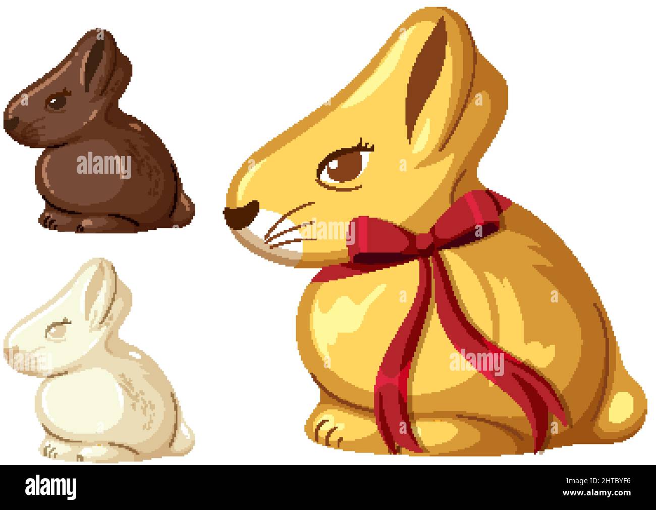 Gold bunnies Stock Vector Images - Alamy