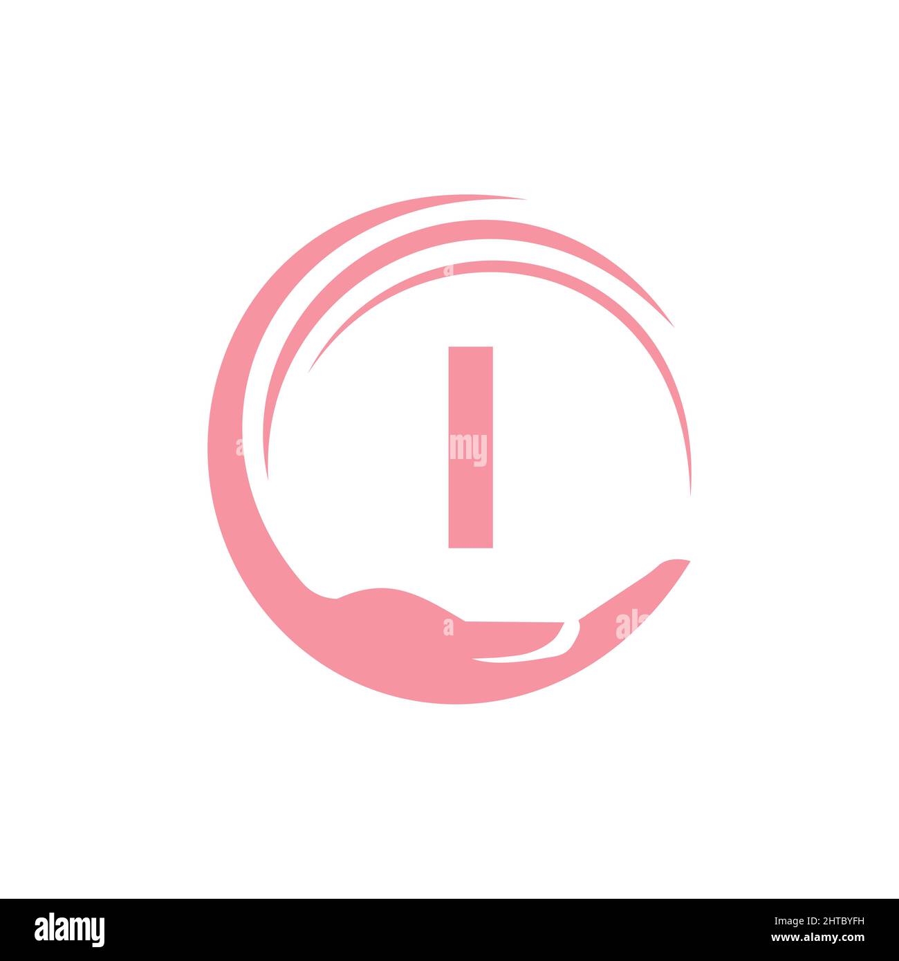 Charity Logo Template On Letter I. Initial Unity Foundation Human Logo ...