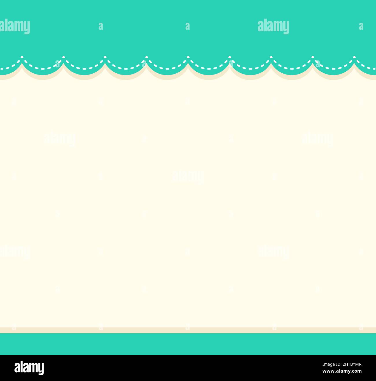 Cute blank mint color border for worksheet illustration Stock Vector ...
