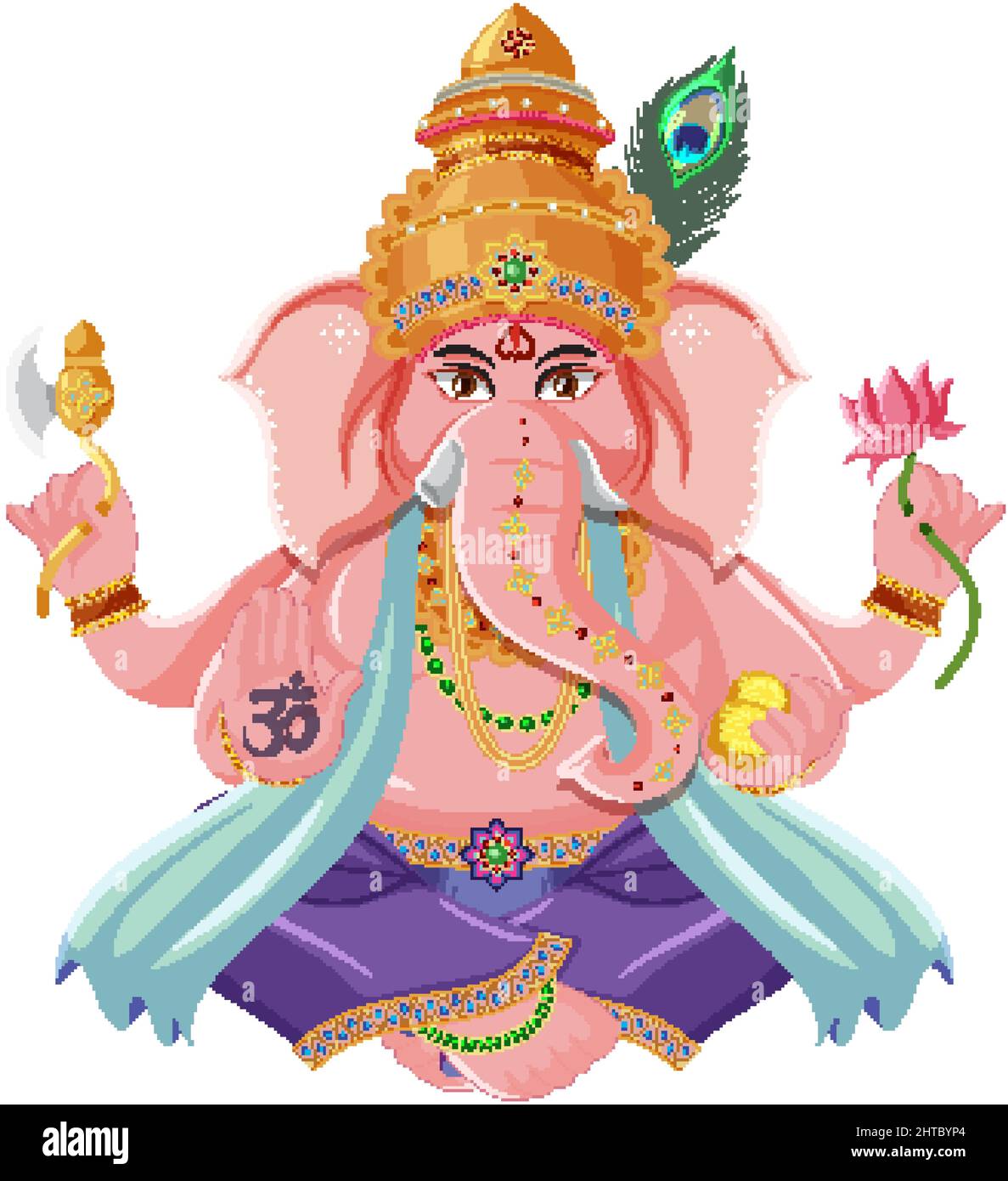 Indian god on white background illustration Stock Vector Image & Art ...