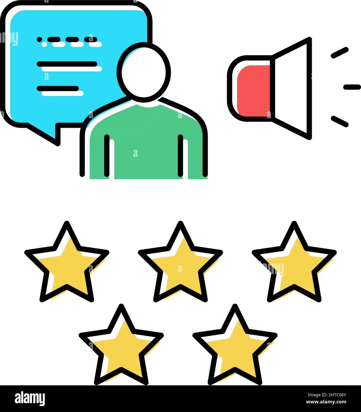 reputation pr color icon vector illustration Stock Vector Image & Art ...