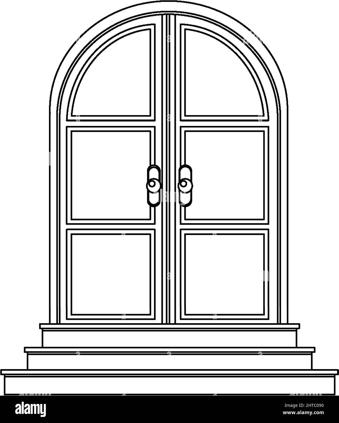 Door doodle outline for colouring illustration Stock Vector Image & Art ...